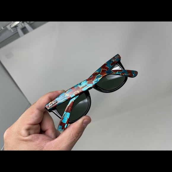 Ray-Ban | Accessories | Vintage Ray Ban Bl Wayfarer Turquoise Maroon ...